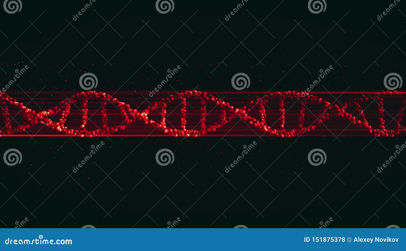 Red DNA Molecule, 3D Rendering Stock Illustration - Illustration of ...
