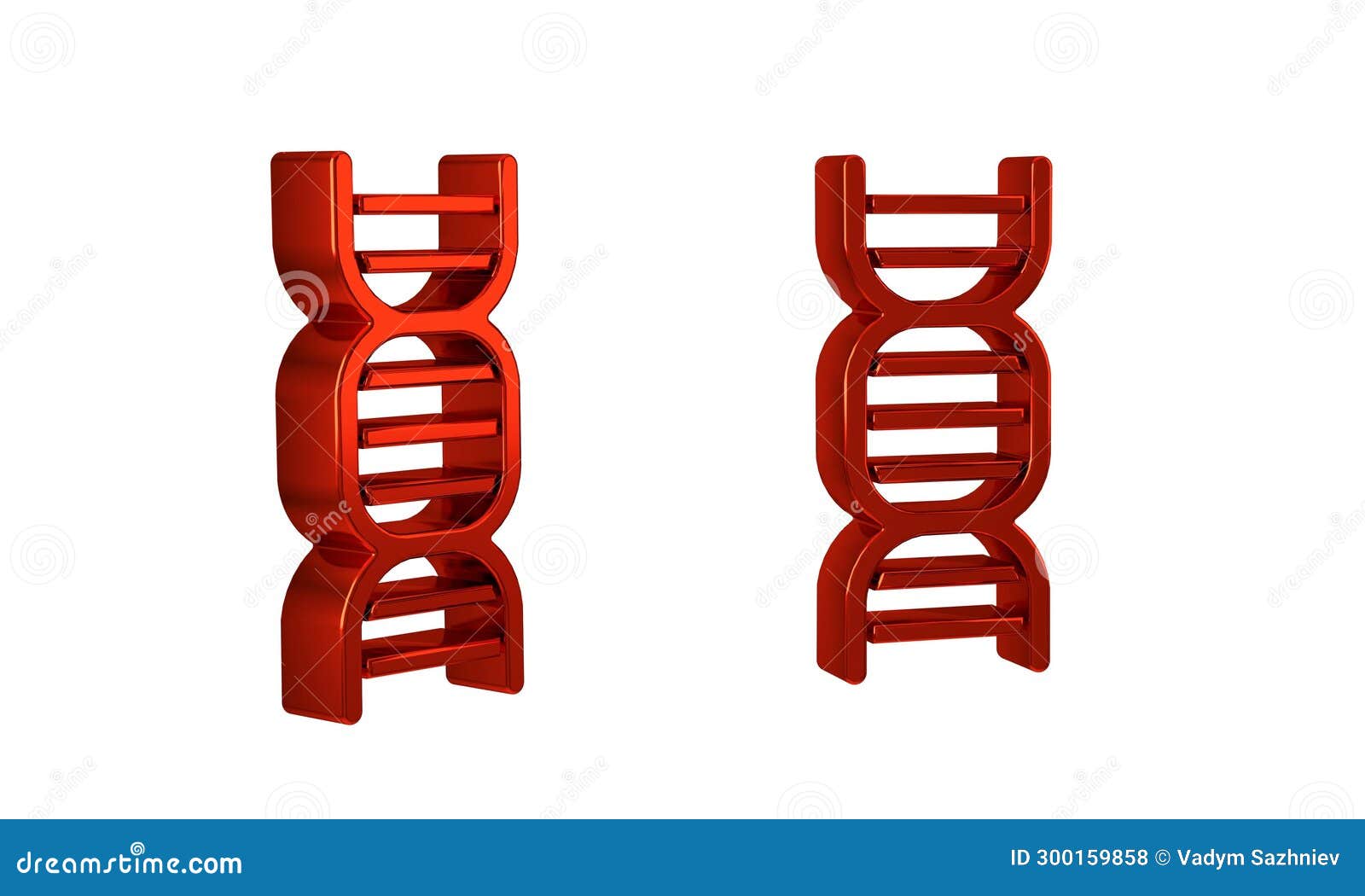 Red DNA Symbol Icon Isolated on Transparent Background. Stock ...