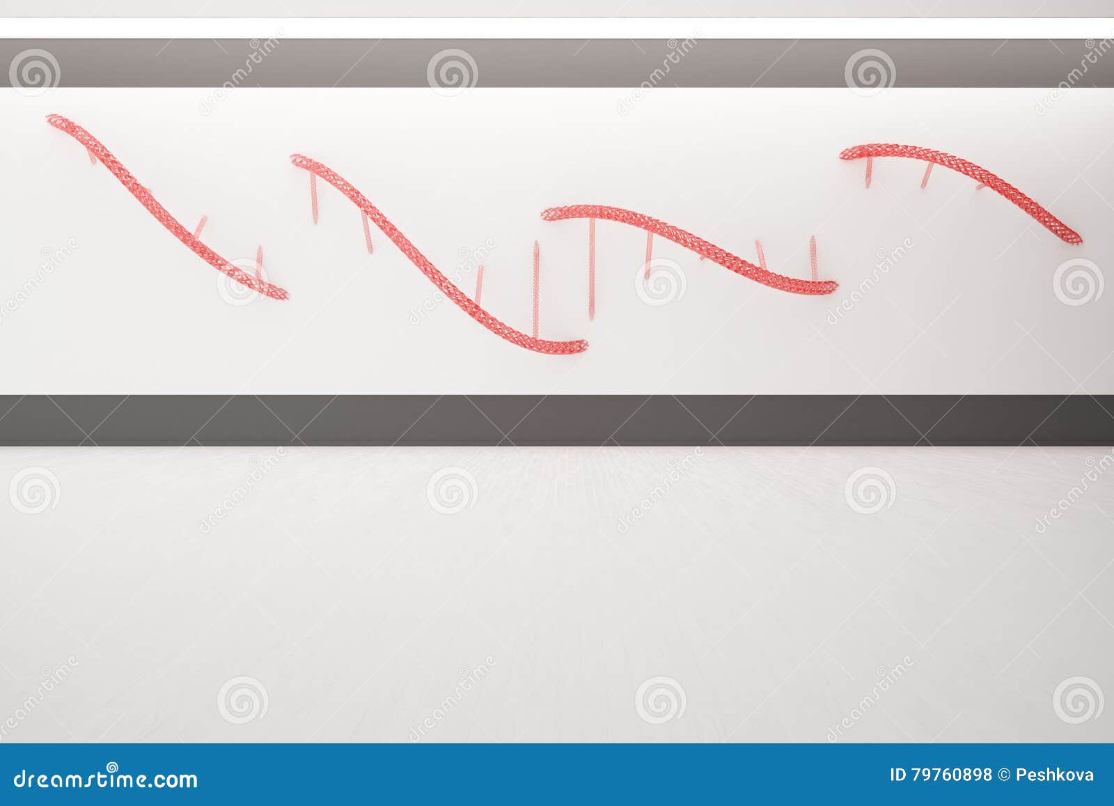 Red DNA on whiteboard stock illustration. Illustration of biology ...