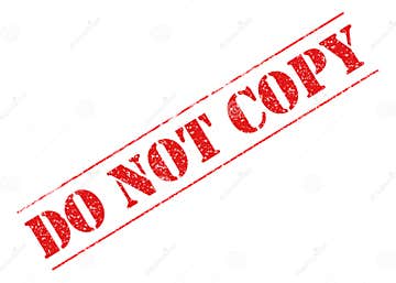 RED DO NOT COPY STENCIL stock photo. Illustration of type - 103747612