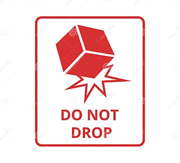 Red Do Not Drop Symbol. Concept of Packaging Stock Vector ...