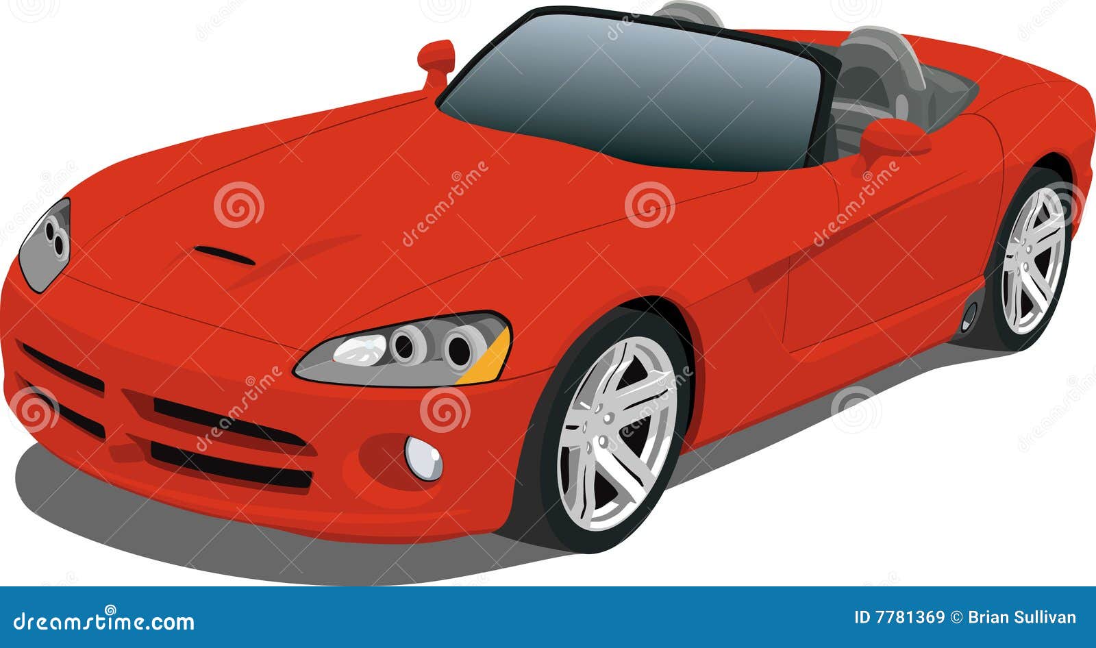 Red Dodge Viper Convertible Stock Vector - Illustration of show, modern ...