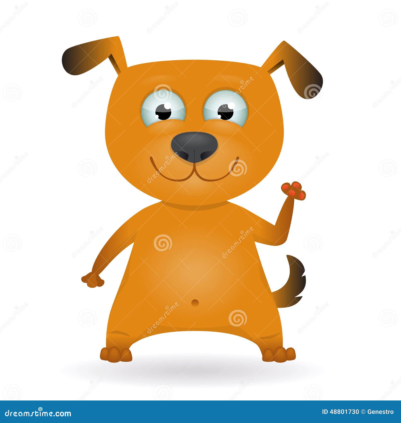 Red dog stock vector. Illustration of mongrel, pooch - 48801730