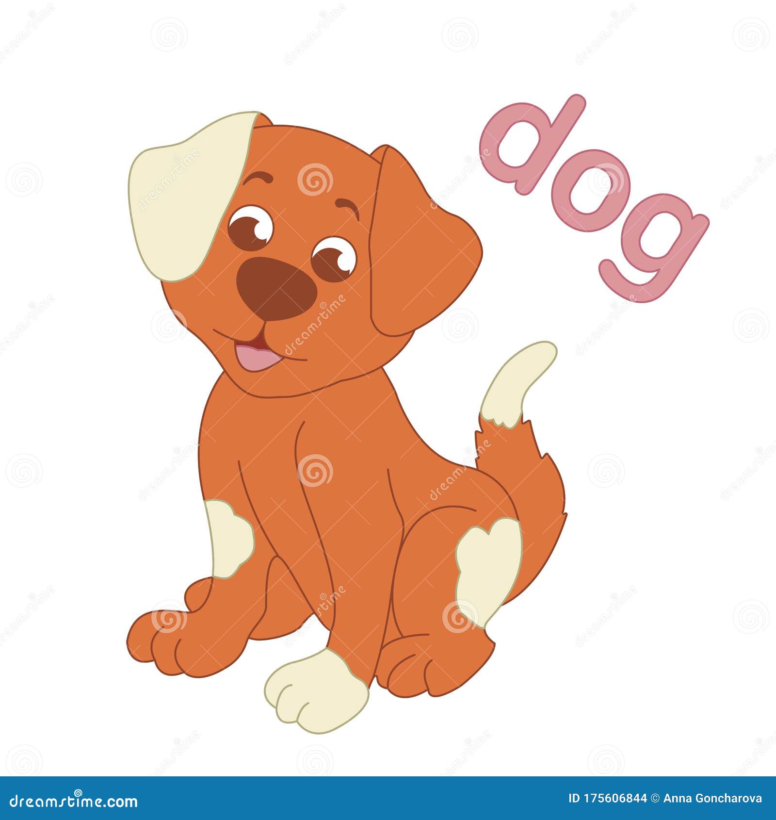 Red Dog Illustration for Children Stock Vector - Illustration of ...