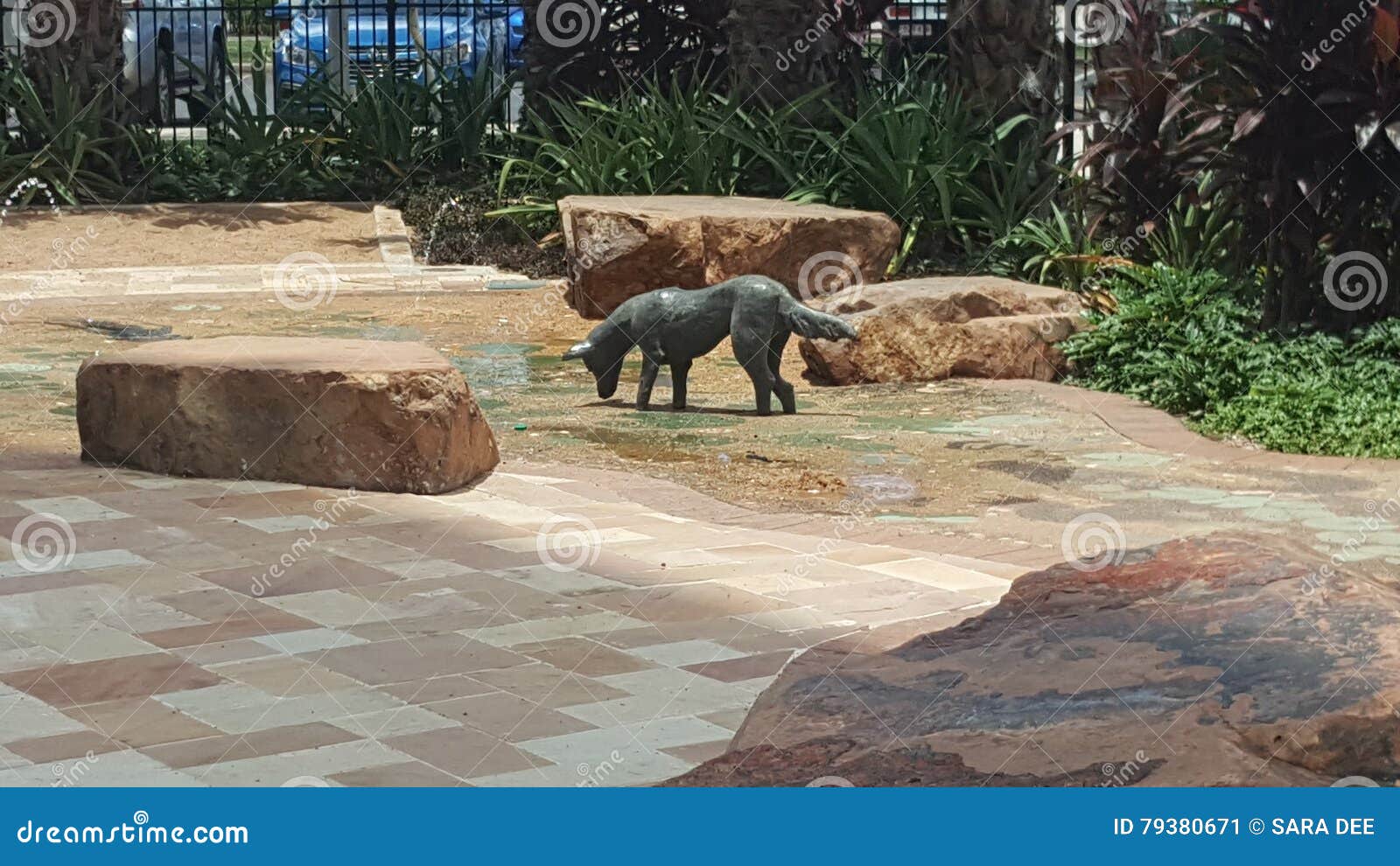 Red Dog stock image. Image of famous, statue, australian - 79380671