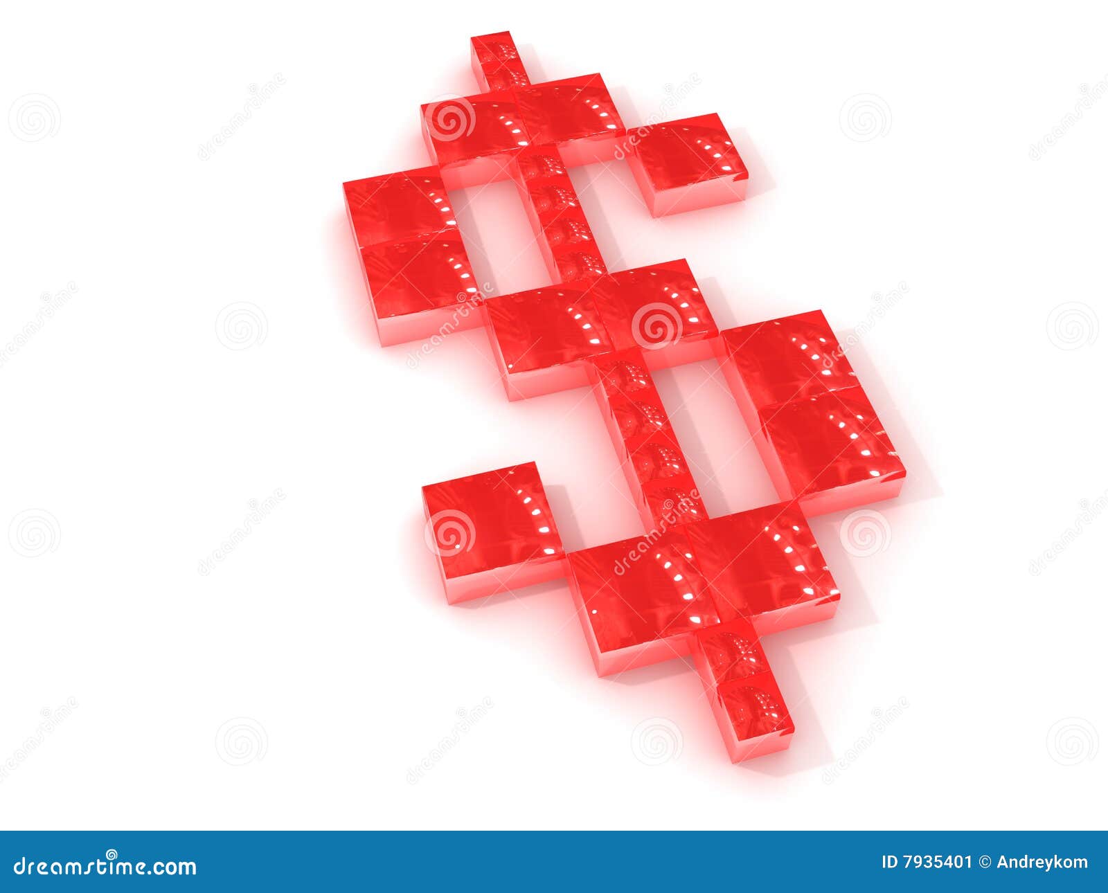 Red Dollar stock image. Image of icon, dollars, blocks - 7935401