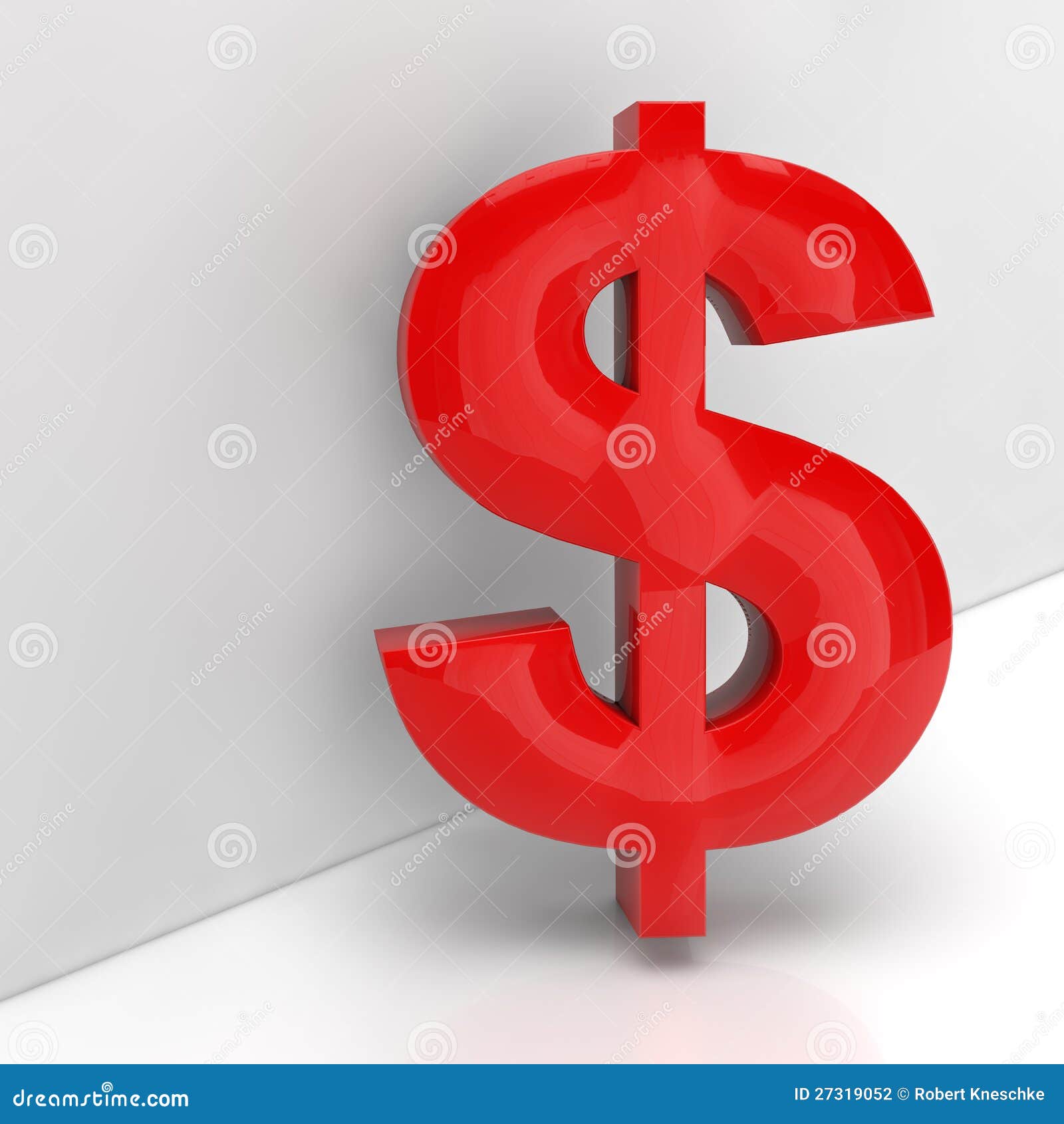 Red dollar sign in 3D stock illustration. Illustration of dollar - 27319052