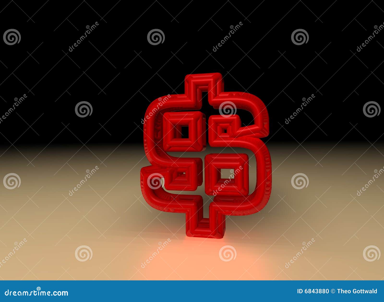 Red Dollar Sign stock illustration. Illustration of artwork - 6843880