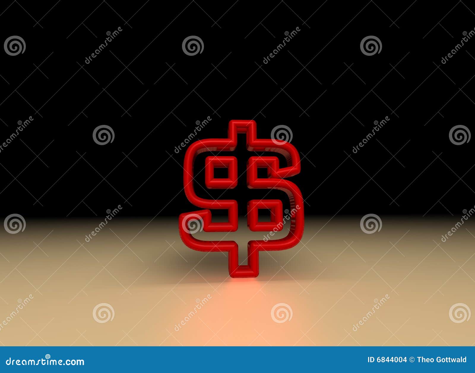 Red dollar sign stock illustration. Illustration of colorful - 6844004