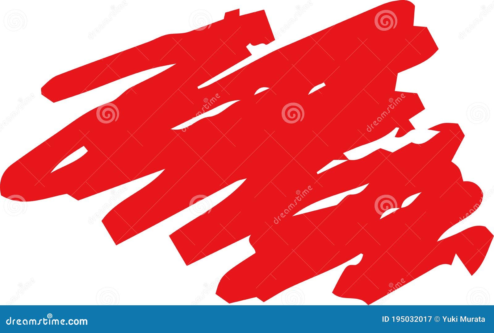 Red Doodles Written with Rough Lines Stock Illustration - Illustration ...
