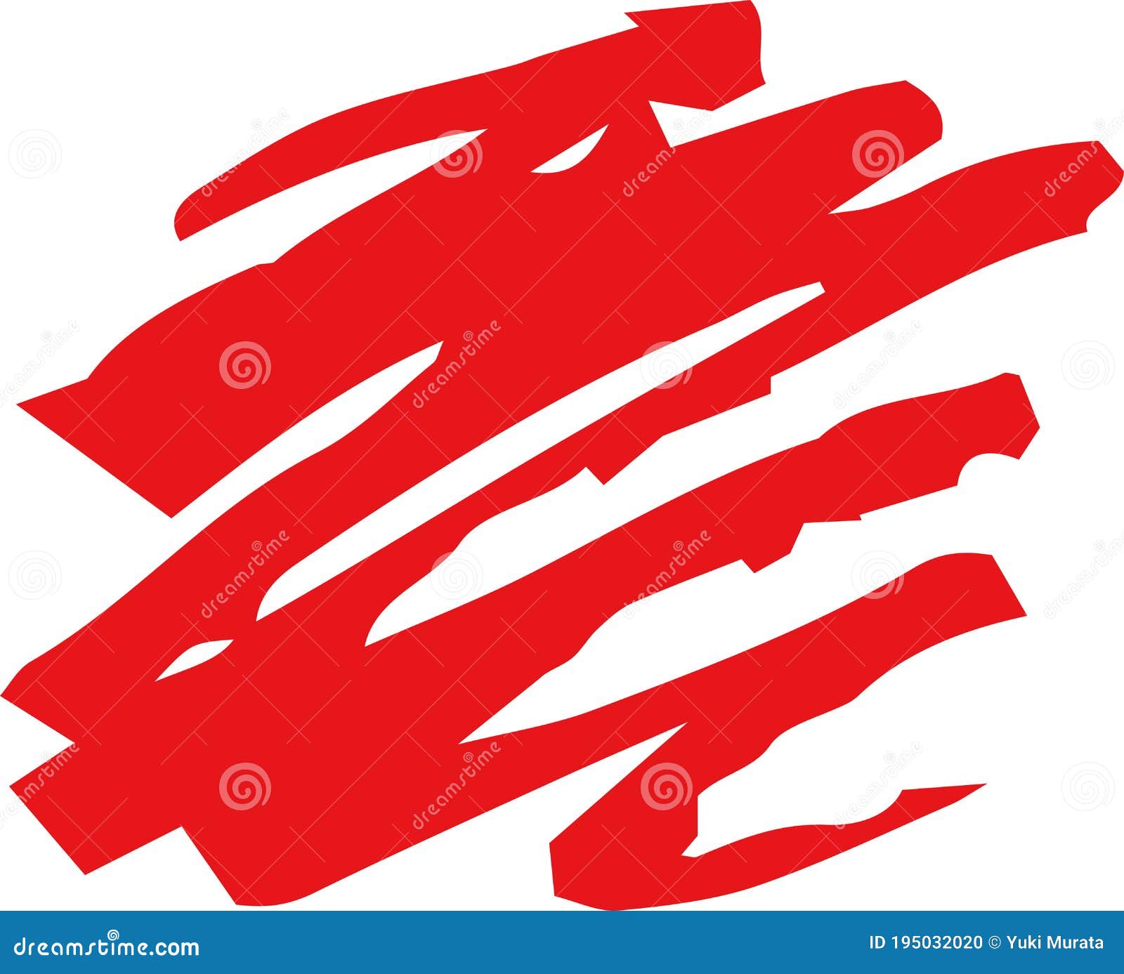 Red Doodles Written with Rough Lines Stock Illustration - Illustration ...