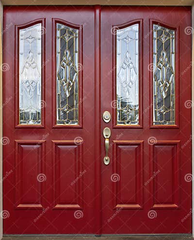 Red Door stock photo. Image of window, architectural - 15271226