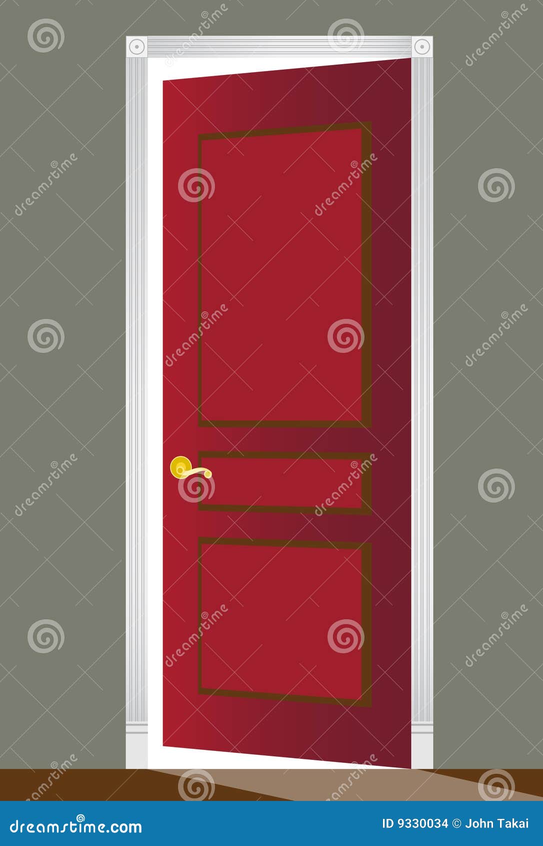 Red Door stock vector. Illustration of framed, graphic - 9330034