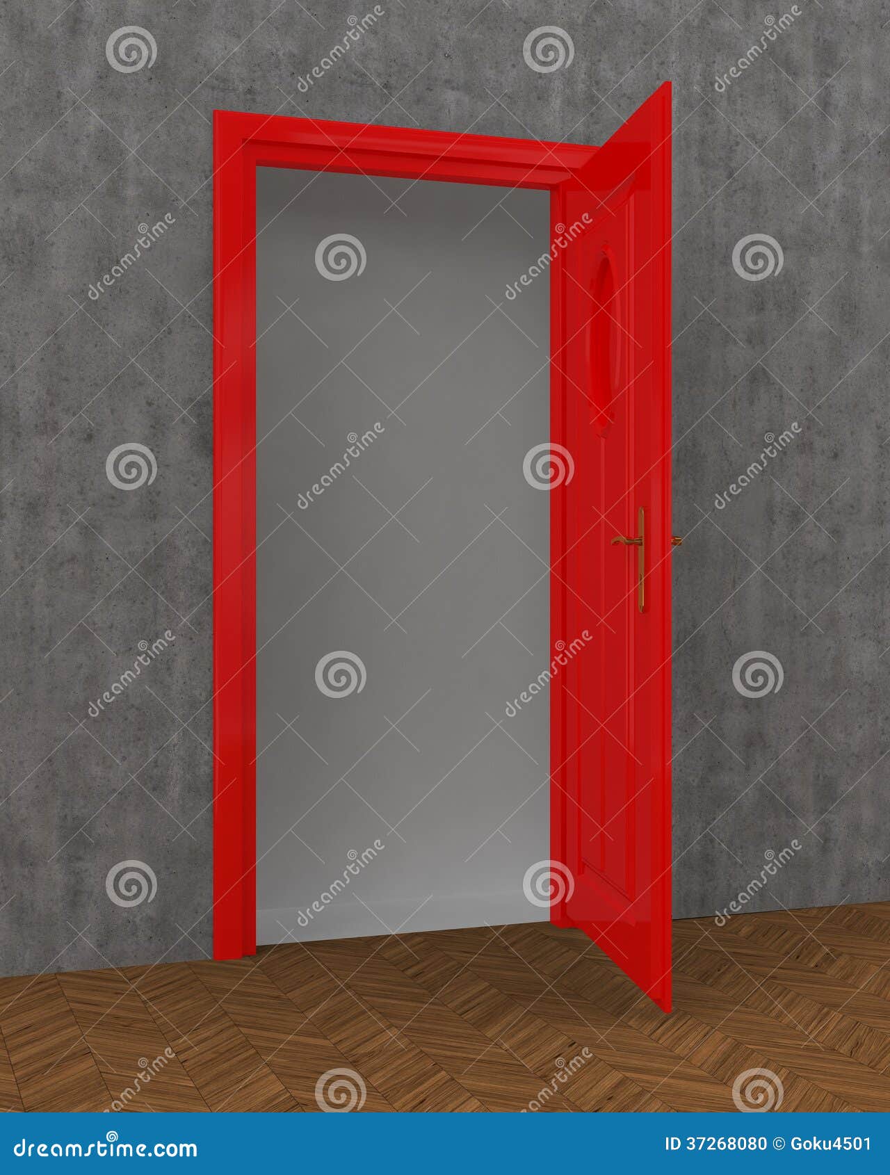 Red Door open stock illustration. Illustration of steel - 37268080