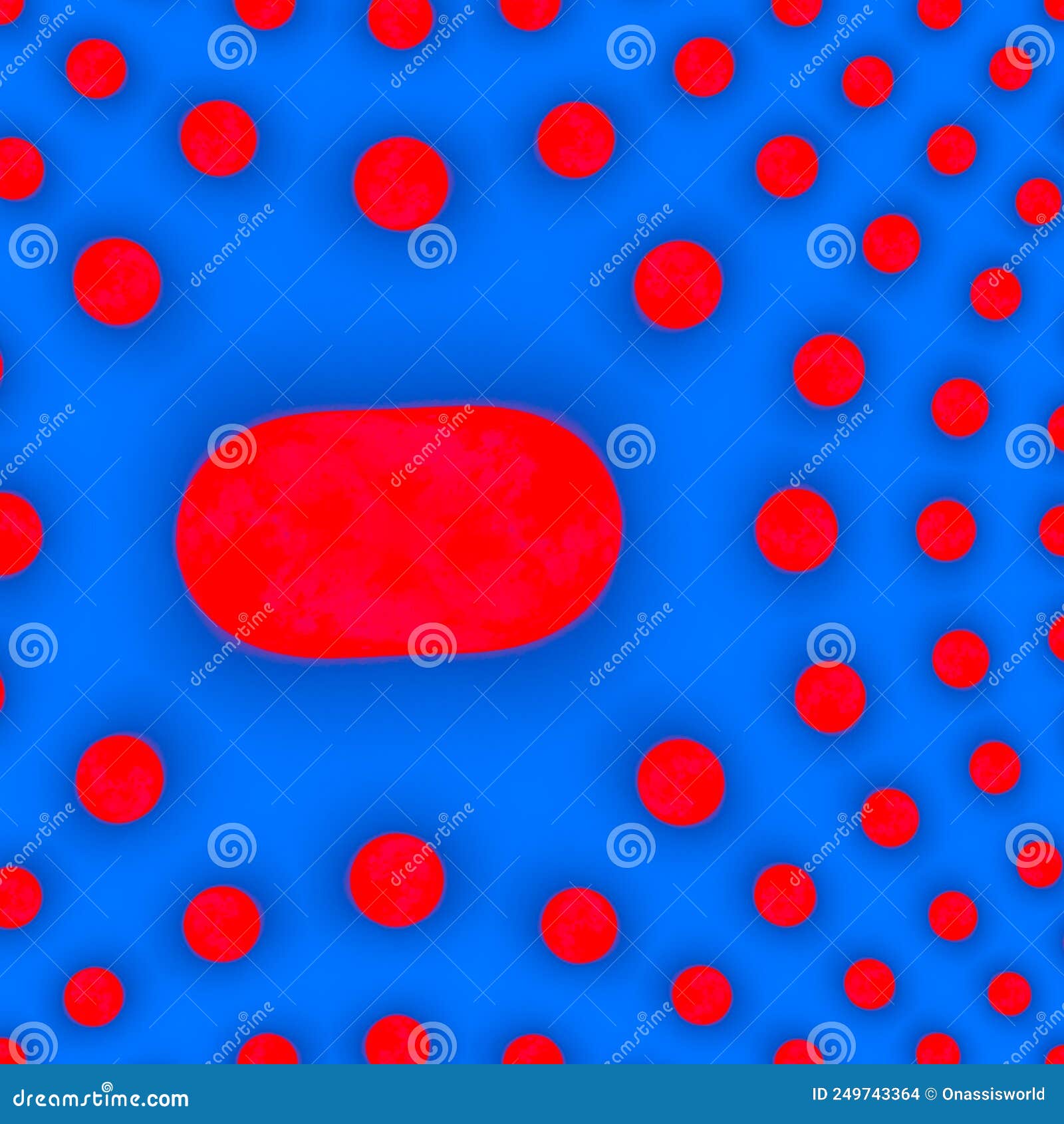 Red Dot Blob Blue Background Abstract Shades Shapes and Blurs Stock ...