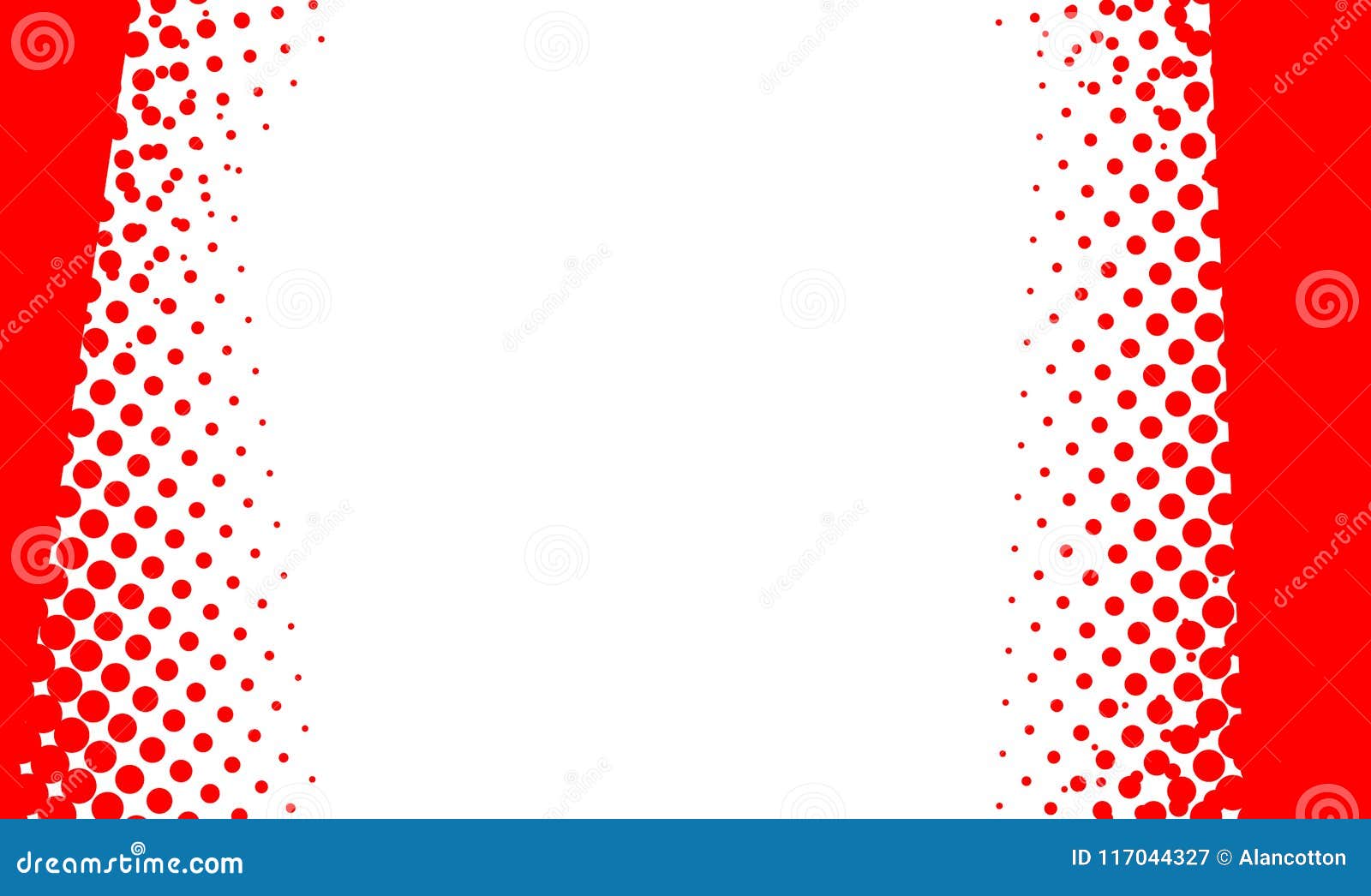Red Dot Halftone Background on White Stock Vector - Illustration of ...