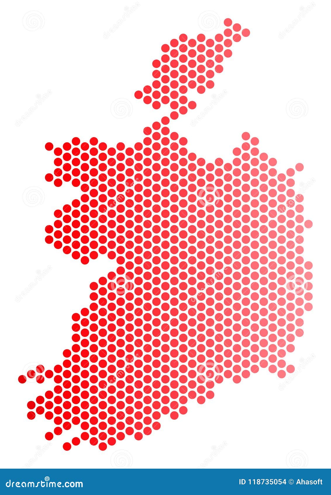 Red Dot Ireland Republic Map Stock Vector - Illustration of abstract ...