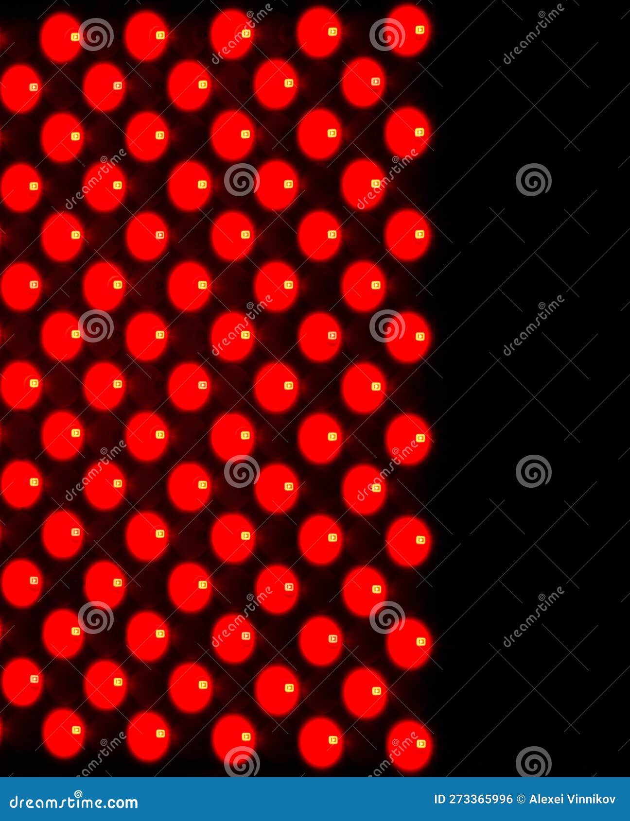 Red Dot Led Lights on Black. Red Glowing Circles on Black. Checkerboard ...