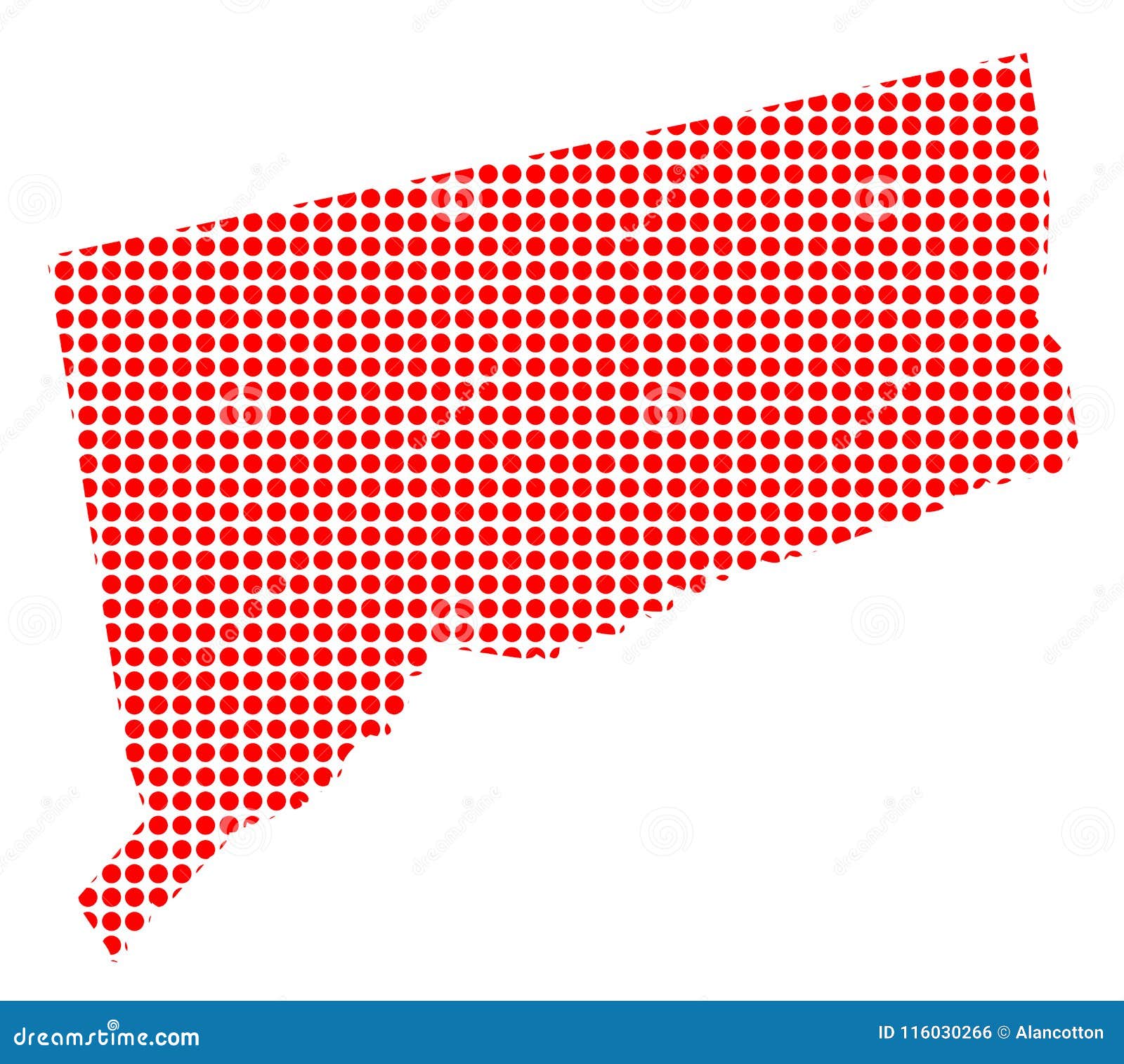 Red Dot Map of Connecticut stock vector. Illustration of america ...