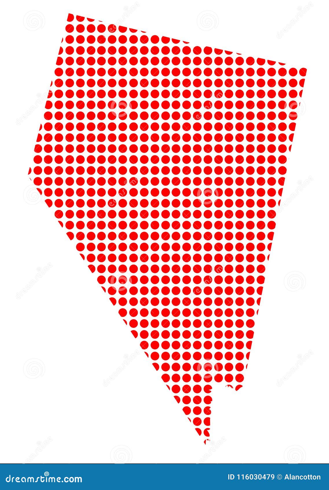 Red Dot Map of Nevada stock vector. Illustration of spots - 116030479