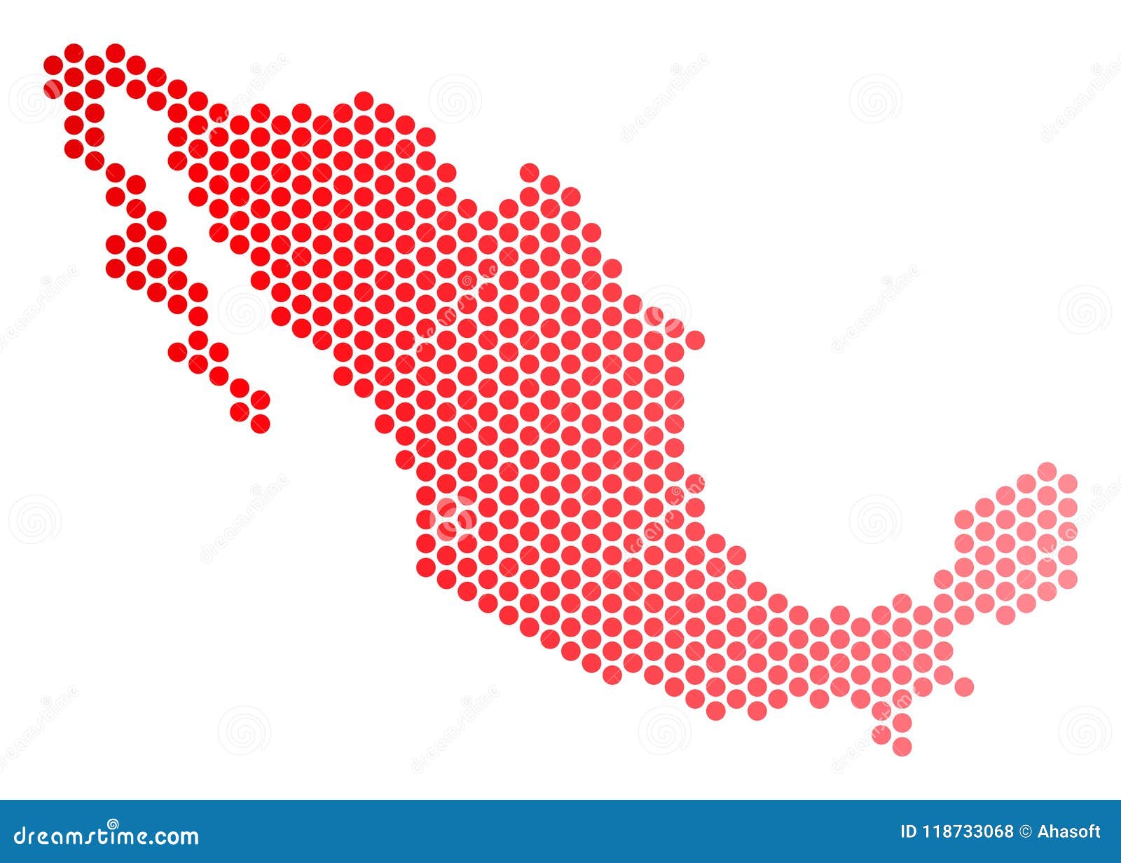 Red Dot Mexico Map stock vector. Illustration of pattern - 118733068