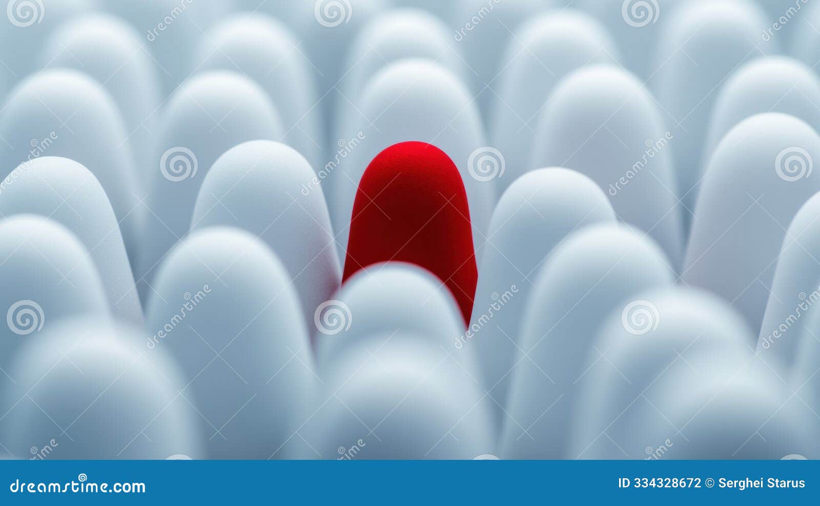 A Red Dot in the Middle of a Group of White Dots, AI Stock Photo ...
