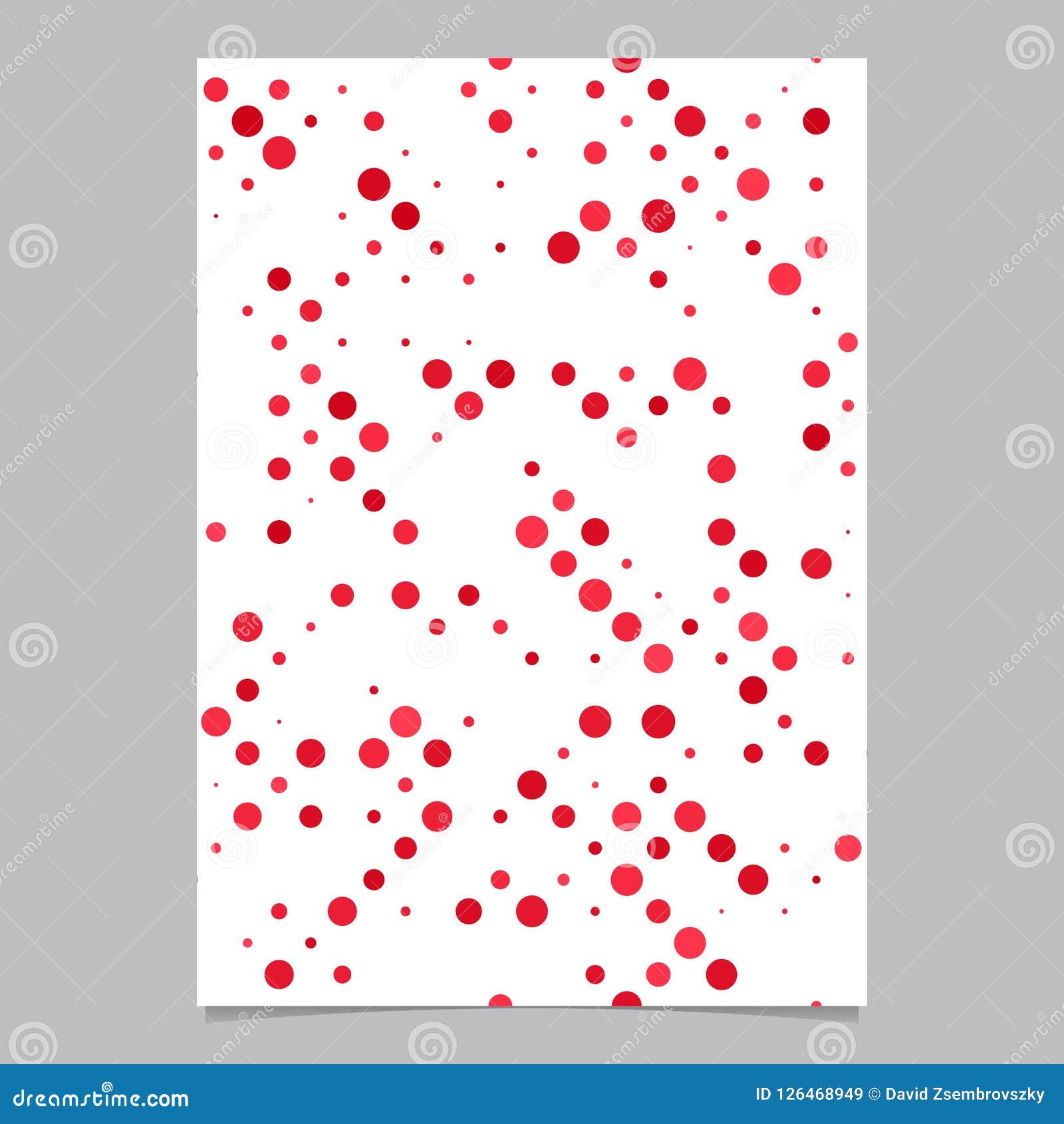 Red Dot Pattern Brochure Background - Vector Stationery Template Design ...
