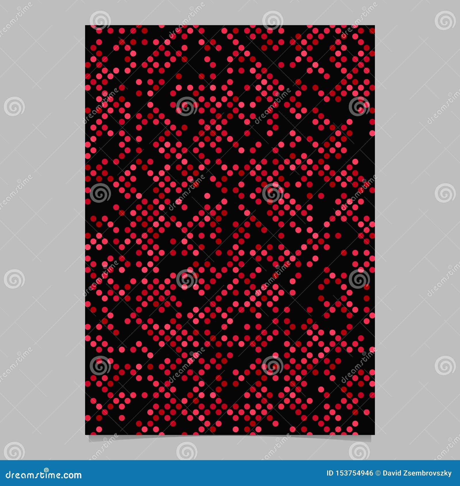 Red Dot Pattern Brochure Background - Vector Stationery Template Design ...
