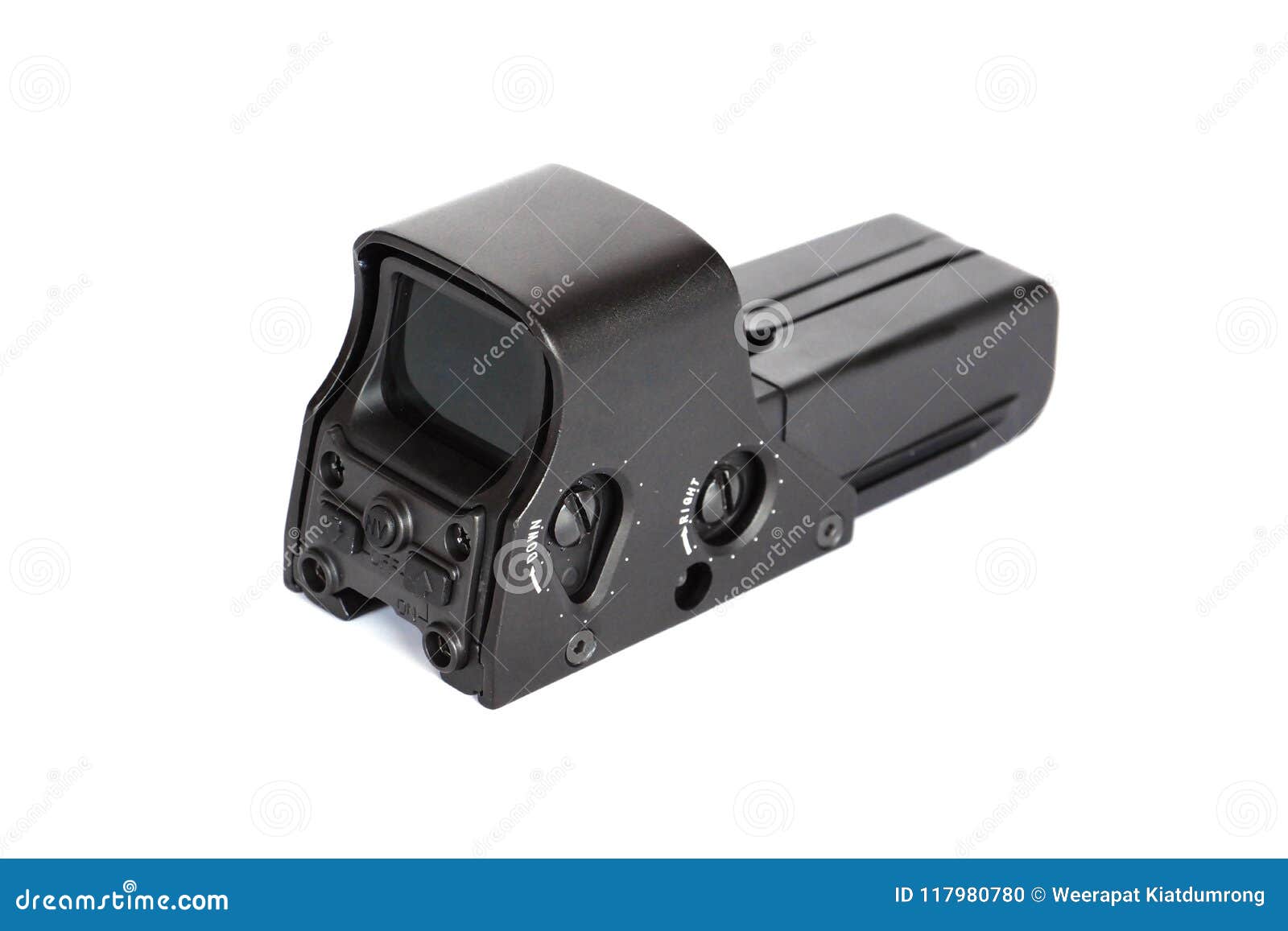 Red dot sight for gun stock photo. Image of scope, rifle - 117980780
