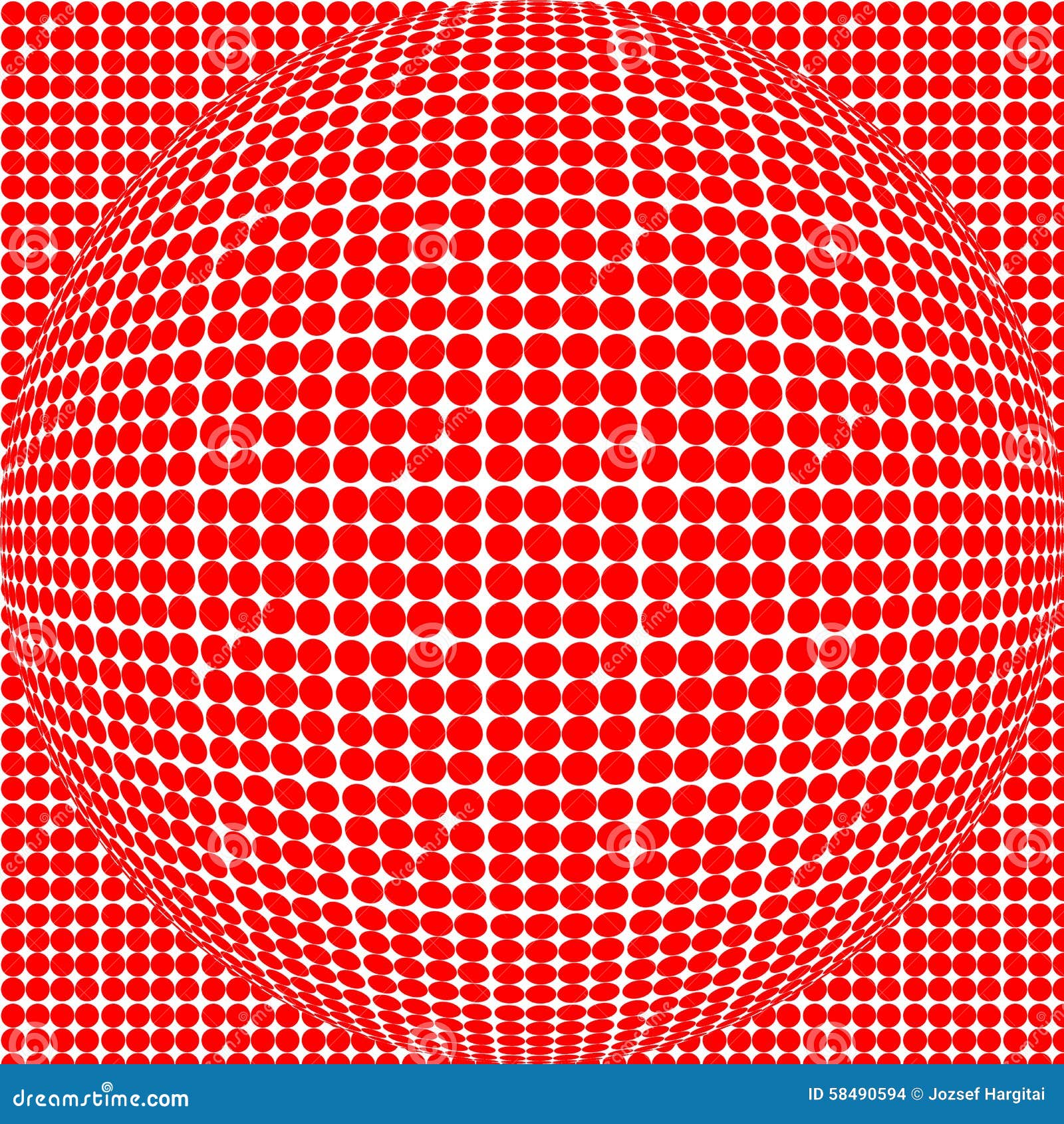 Red dot sphere stock illustration. Illustration of circle - 58490594