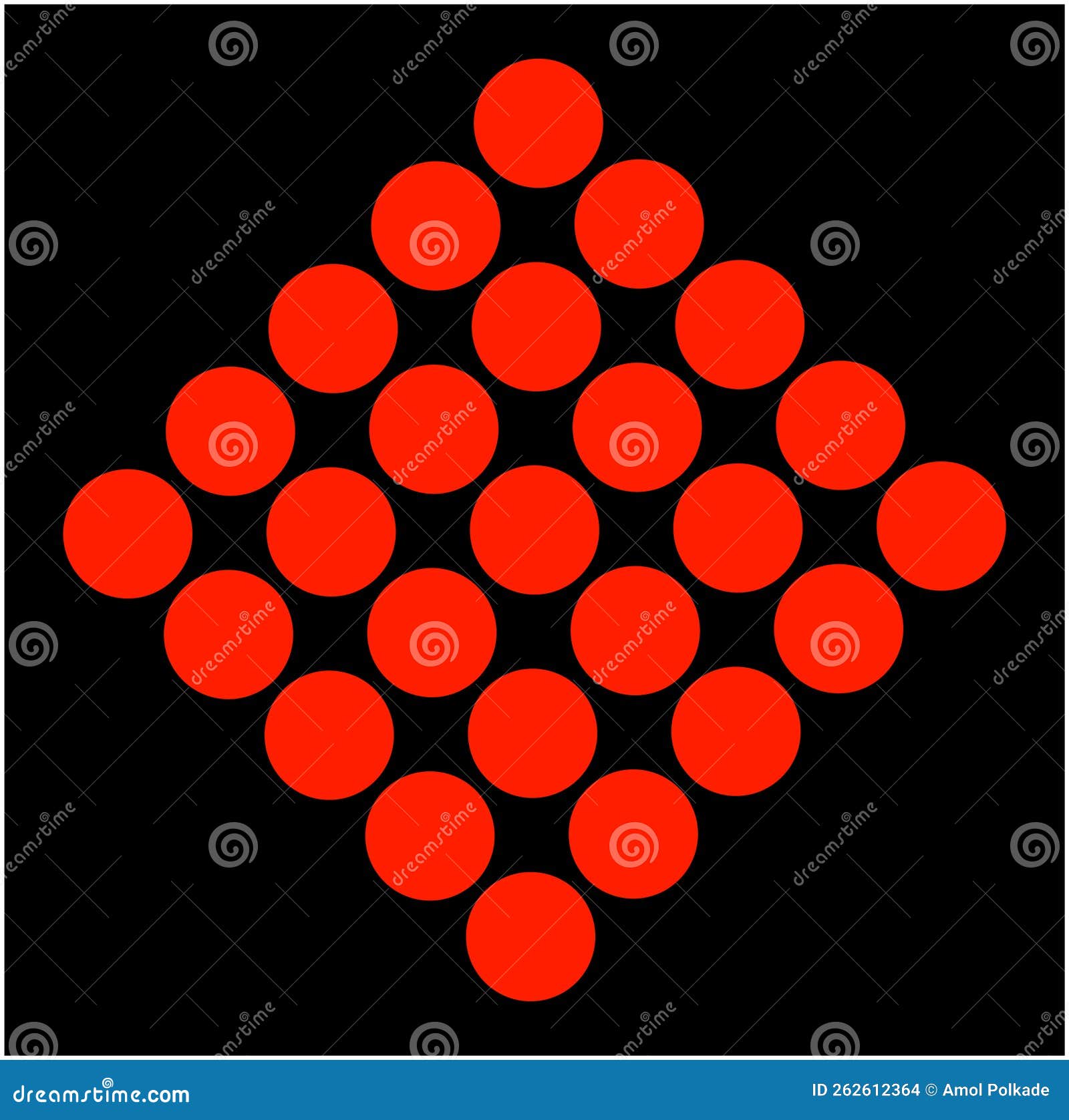 Red Dots on Black Background. Red Doted Background Stock Vector ...