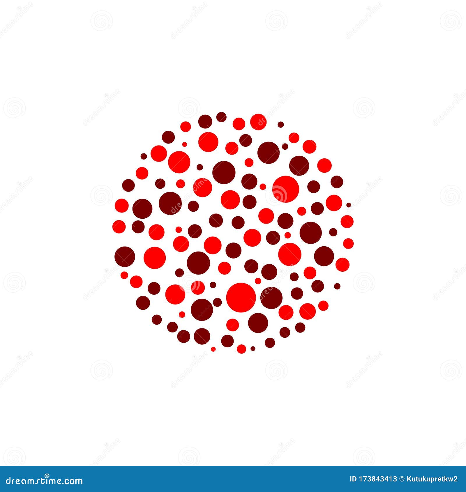 Red Dots Circle Shape Logo Template Illustration Design Illustration ...