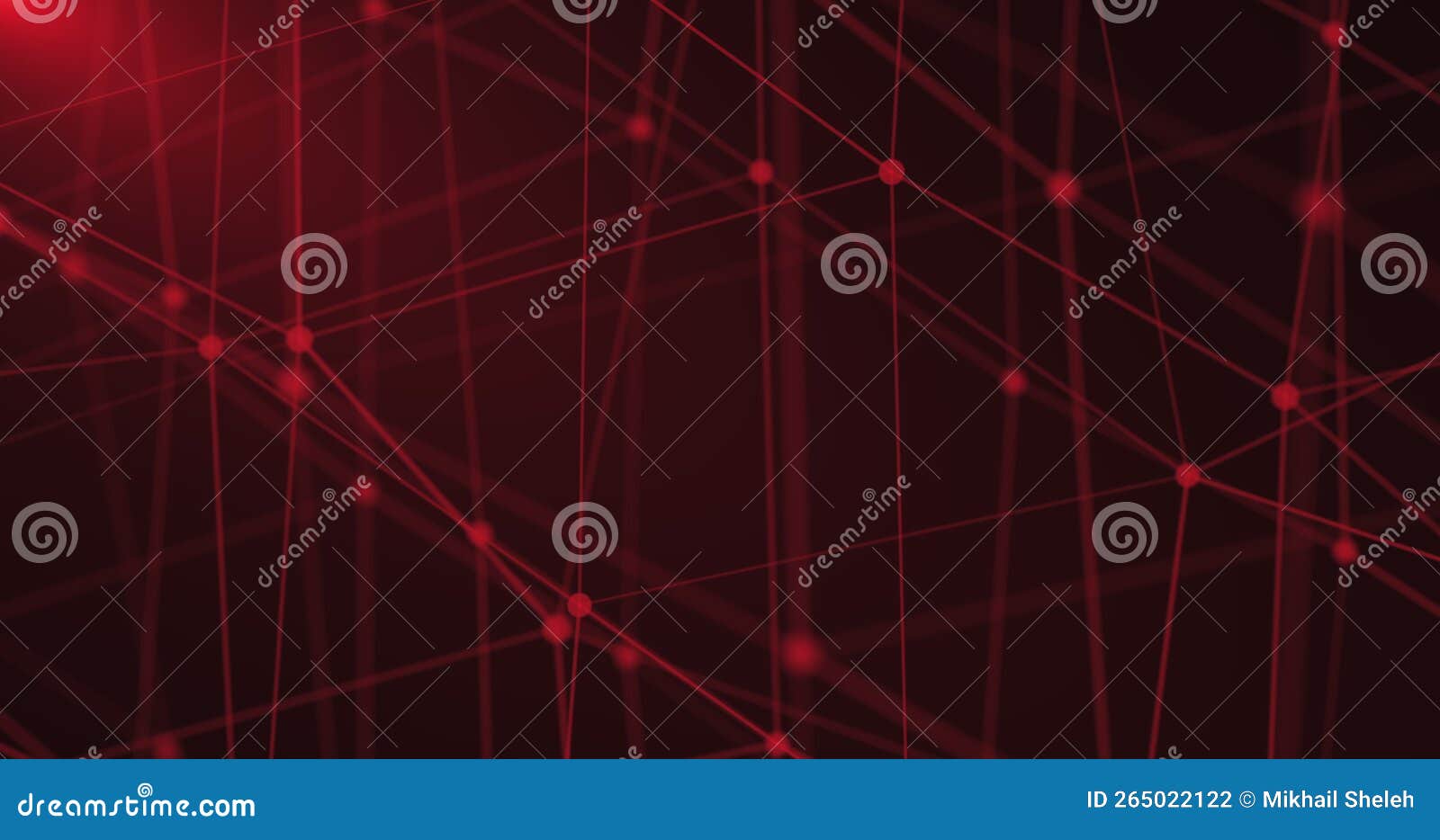 Red Dots Connected by Red Lines Under the Side Lighting Stock ...