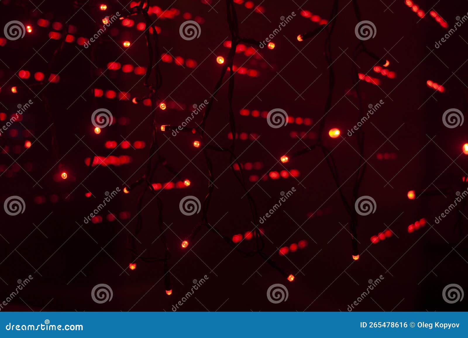 Red Dots in Space. Lights in Dark. Red Light Bulbs Stock Photo - Image ...