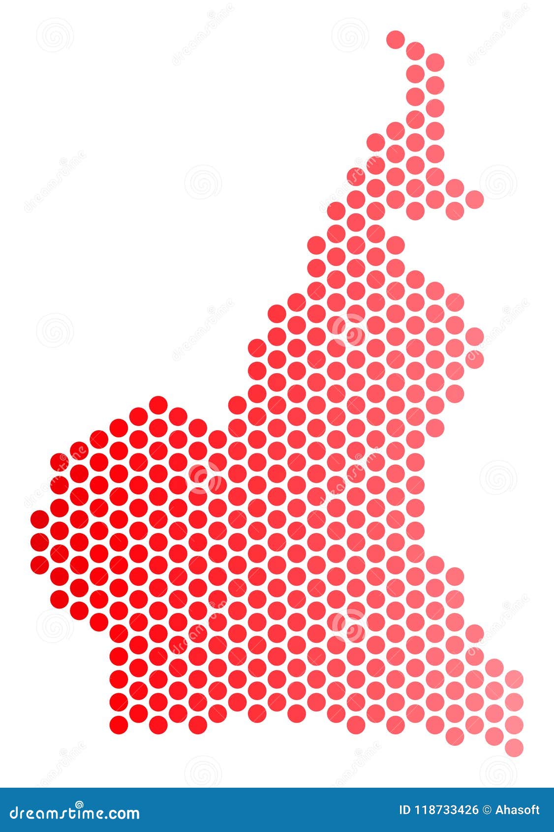 Red Dotted African Cameroon Map Stock Vector - Illustration of cameroon ...
