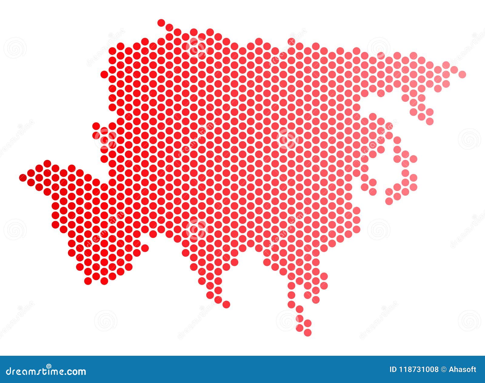 Red Dot Asia Map stock vector. Illustration of pattern - 118731008