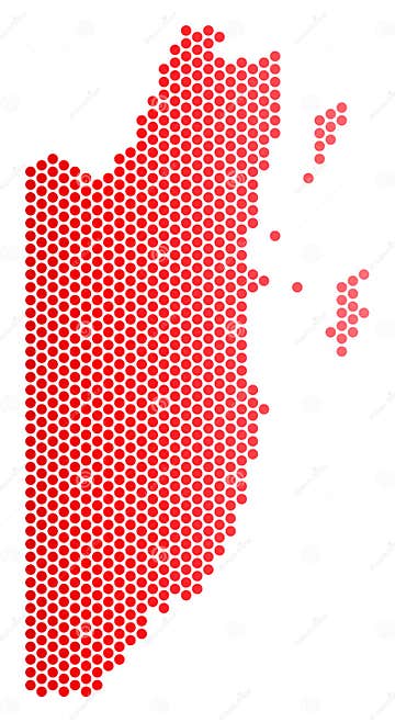 Red Dot Belize Map stock vector. Illustration of location - 118736459