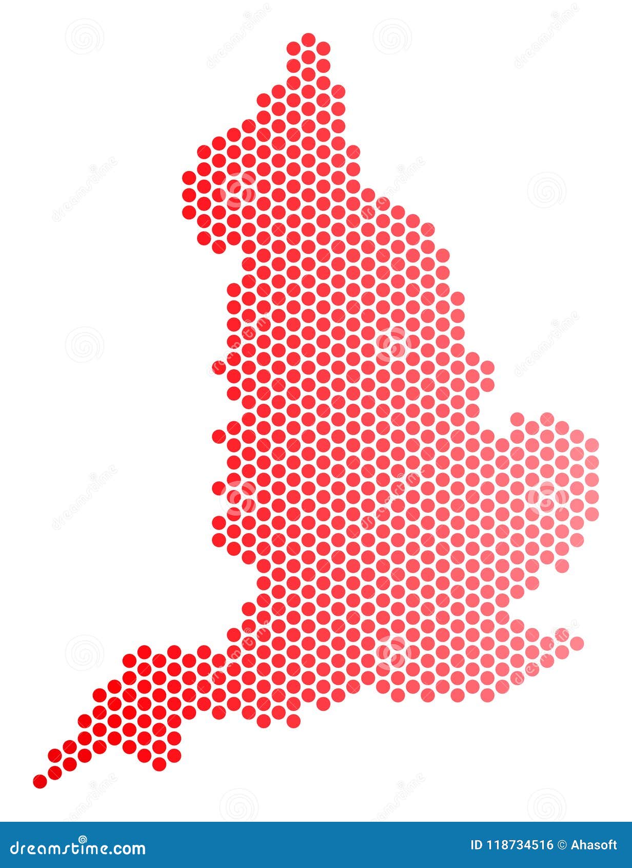 Red Dot England Map stock vector. Illustration of national - 118734516
