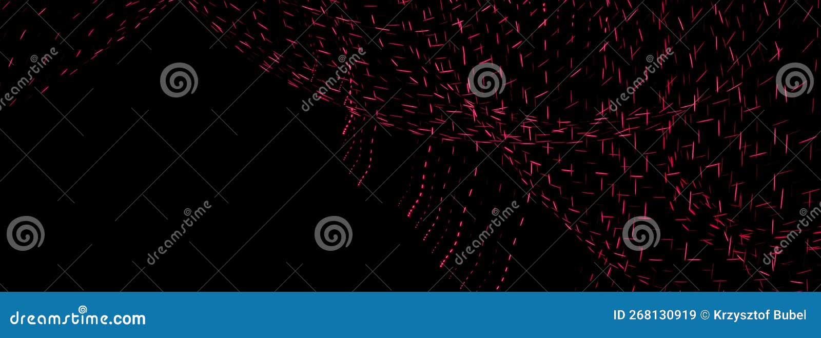 Red Dotted Lines of Lights on a Black Background Stock Image - Image of ...