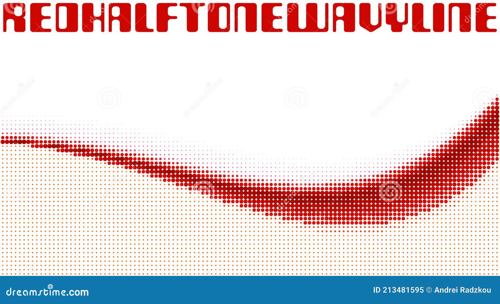 Red Dotted Wavy Line with Halftone Effect Stock Vector - Illustration ...