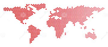 Red Dot World Map stock vector. Illustration of international - 118737228