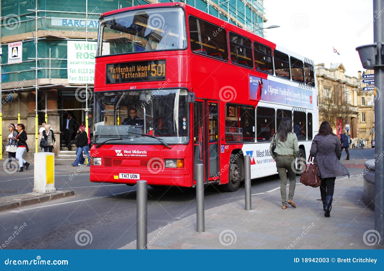 Red double decker bus editorial stock photo. Image of transport - 18942003