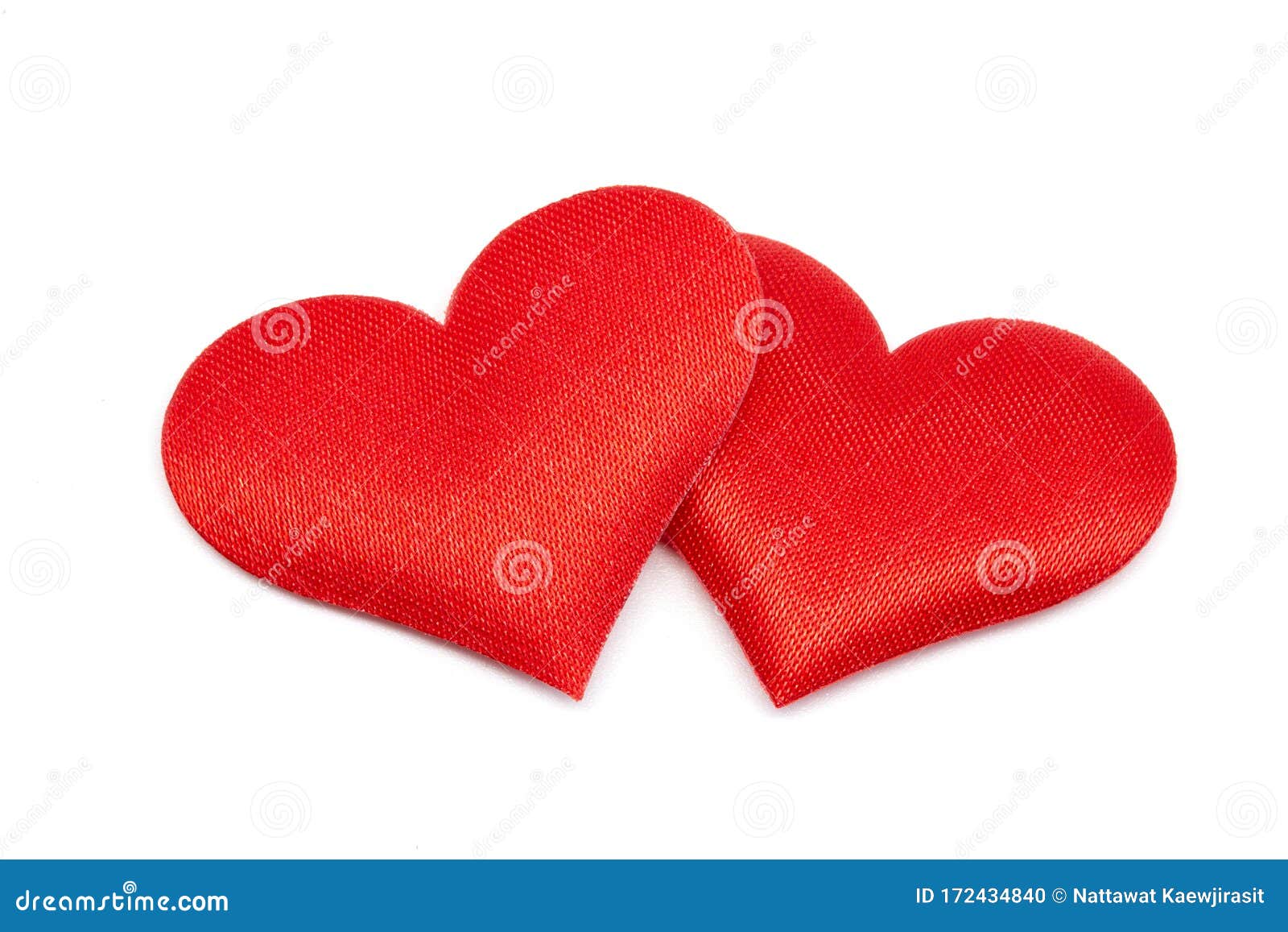 Red Double Heart on a White Background with Clipping Path Stock Photo ...