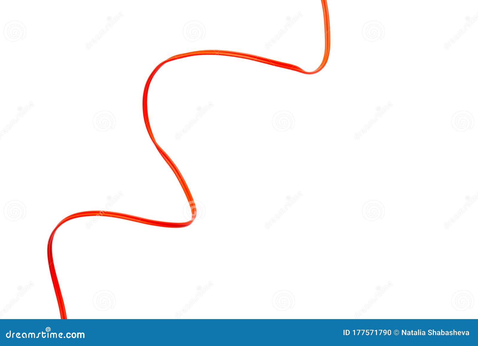 Red Double Wire Cable Isolated on a White Background Stock Photo ...