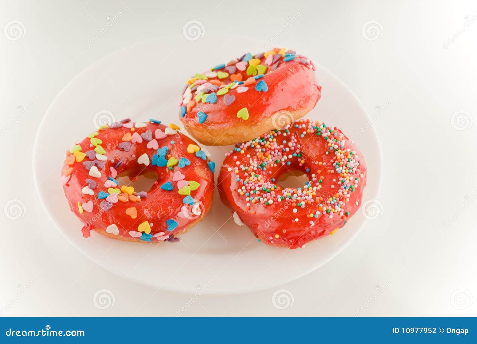 Red doughnuts stock photo. Image of cake, tasty, dessert - 10977952