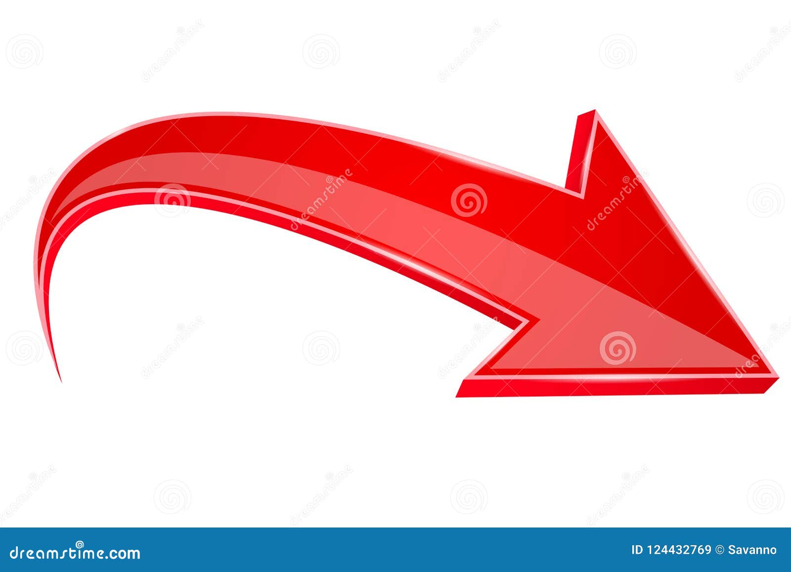 3d Red Down Arrow