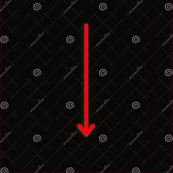 Red Down Arrow Icon stock illustration. Illustration of vector - 349774967