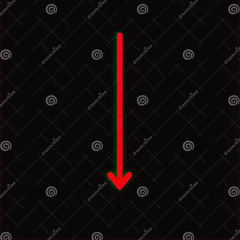 Red Down Arrow Icon stock illustration. Illustration of vector - 349774967