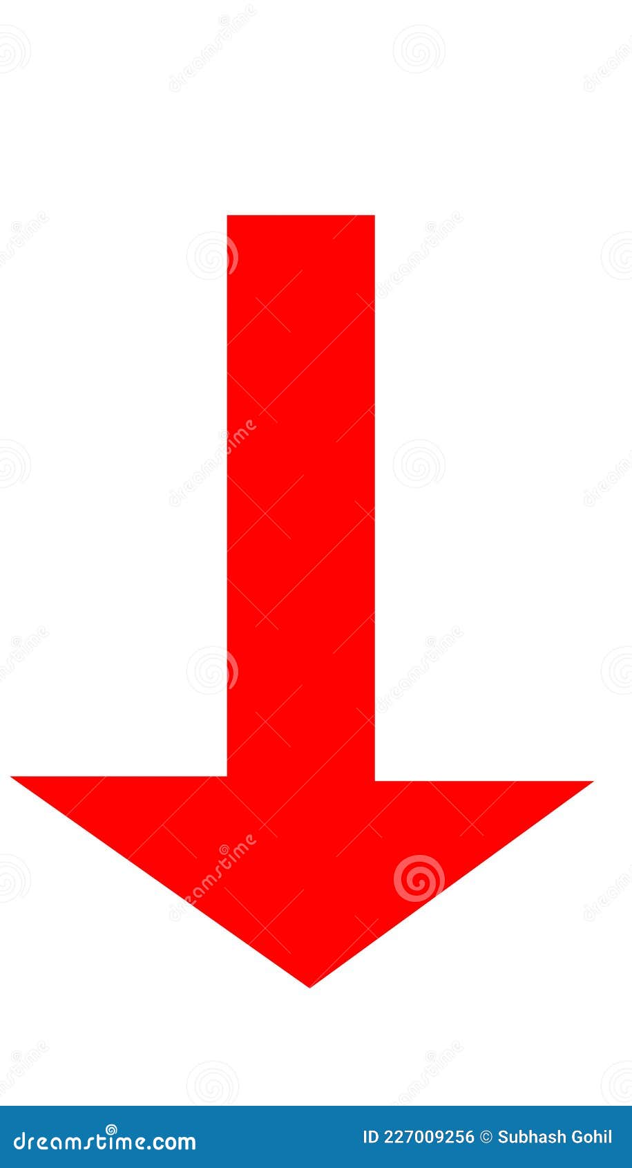 Red down arrow stock photo. Image of number, presentation - 227009256