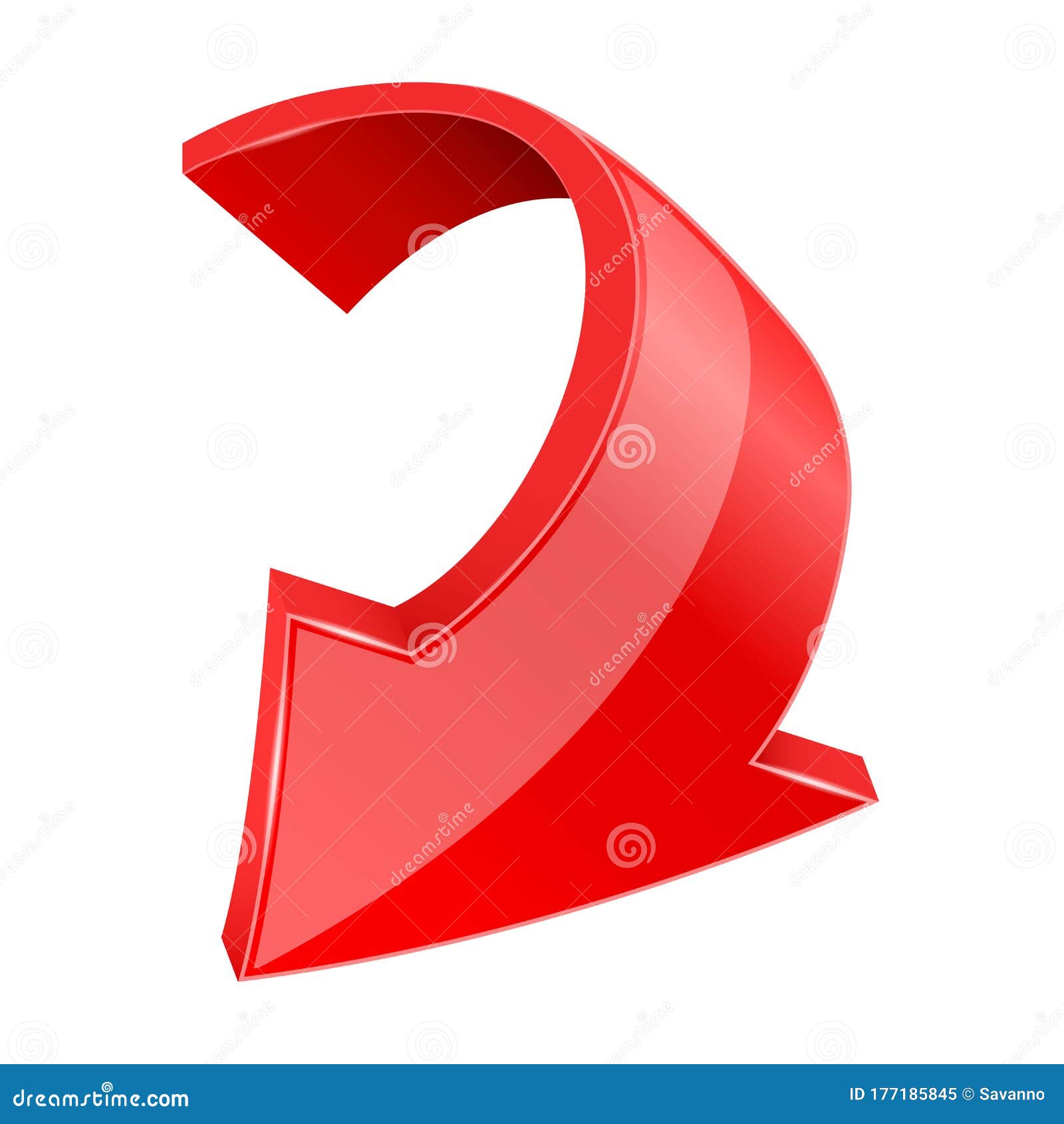 3d Red Down Arrow